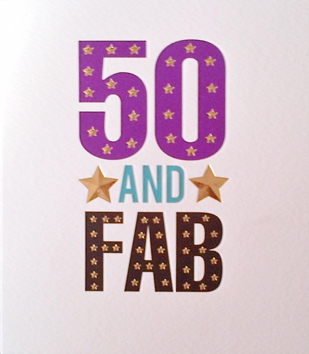 Amazon.com: 50 and fab birthday card
