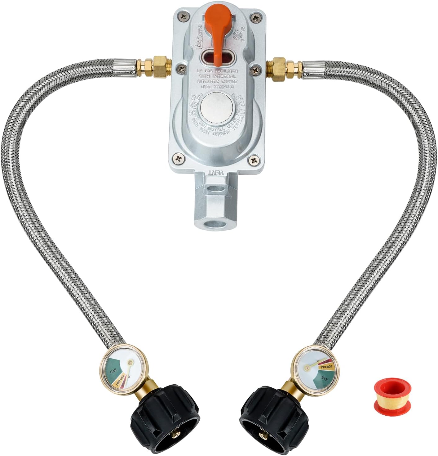 Amazon.com: Skyflame 2-Stage Auto Changeover Propane Gas Rv Regulator ...