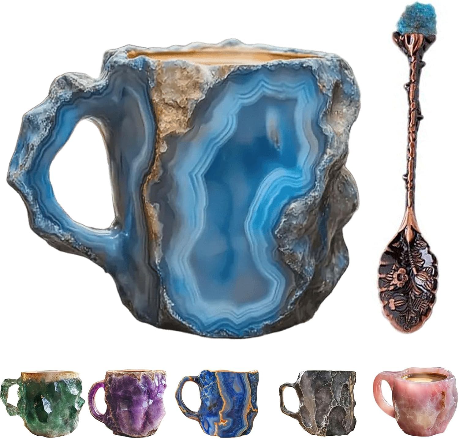 Amazon.com | LtuzPet Mineral Crystal Coffee Cup, Natural Mineral ...