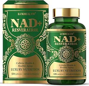 Amazon.com: LUXHEALTH NMN Supplement Alternative, 120 Capsules High-Purity NAD+ & Resveratrol ...