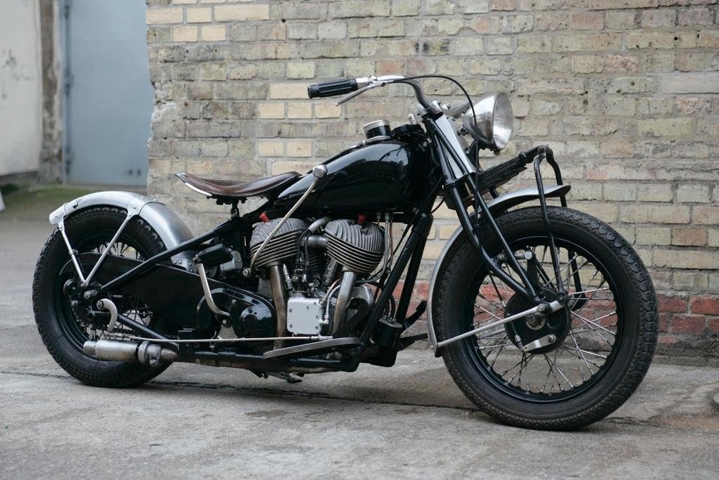Amazon.com: Side View of a Custom Black Chopper Motorcycle Photo ...