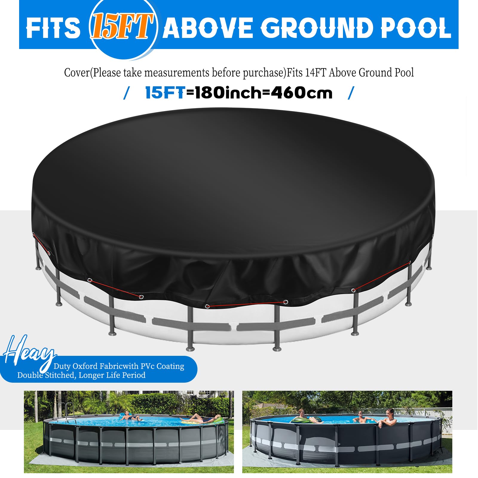 Snapklik.com : Teruntrue 15Ft Round Pool Cover For Above Ground Pool ...
