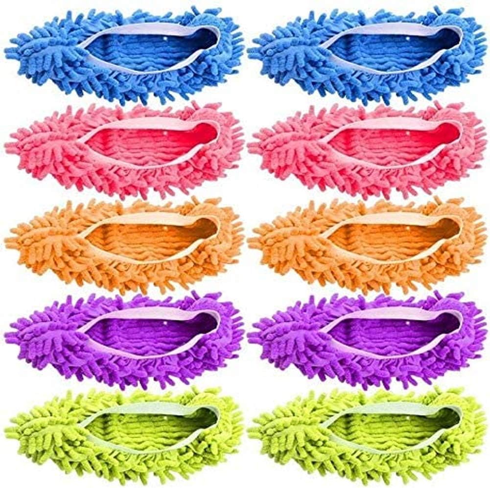 Amazon.com: 10Pcs Mop Slippers for Floor Cleaning Washable Shoes Cover ...