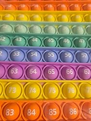 Amazon.com: POP-n-Teach 100 Pop It Fidget Toy Rainbow Hundreds Chart ...