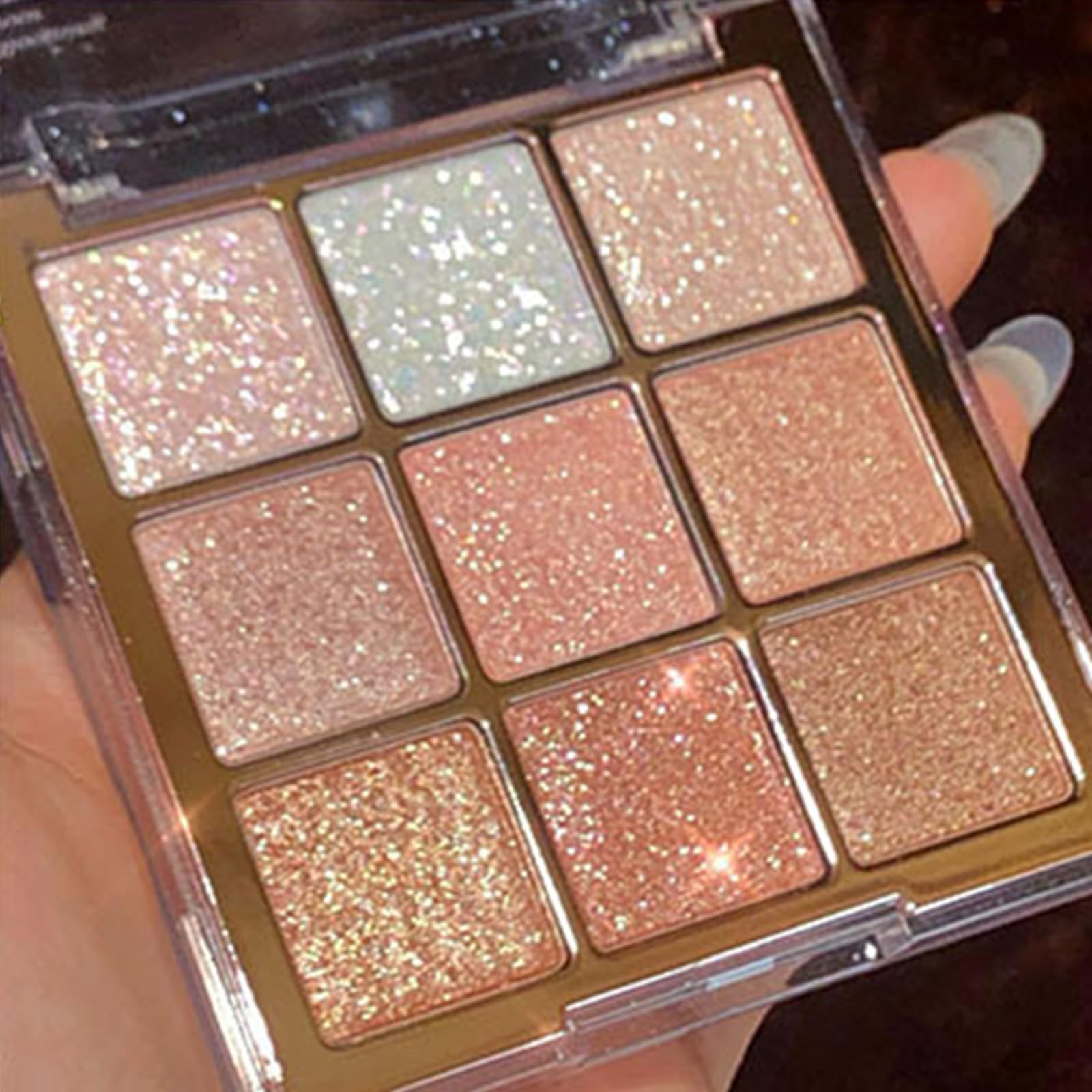 Amazon.com : Okerker 9 Colors Glitter Shimmer Eyeshadow Makeup Palette ...
