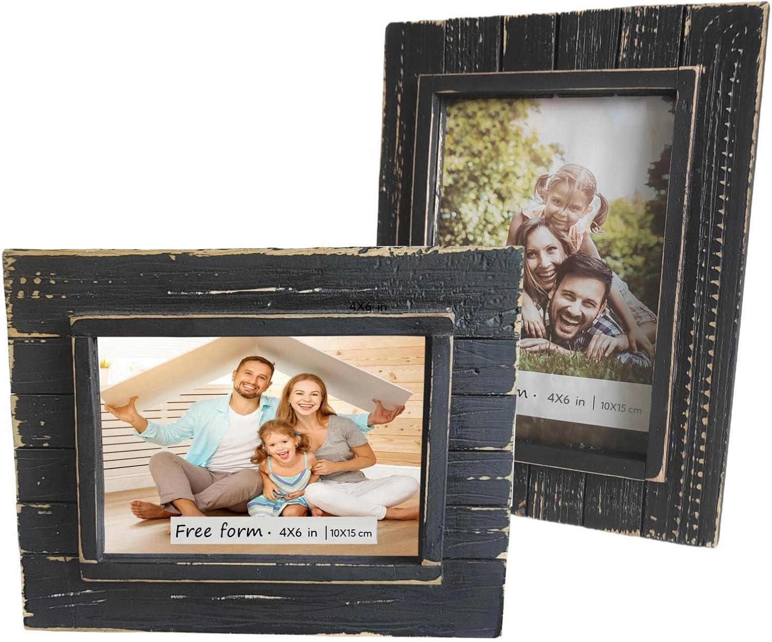 Amazon.com - 4x6 Picture Frames Set of 2, Solid Wood Photo Frame with ...