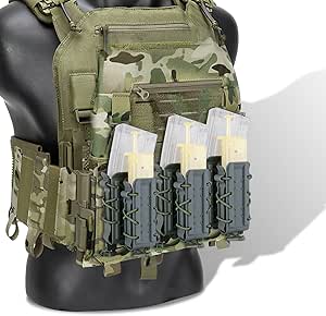 Amazon.co.jp: 3pcs Double Decker Softshell Mag Pouch Open Top Quick ...