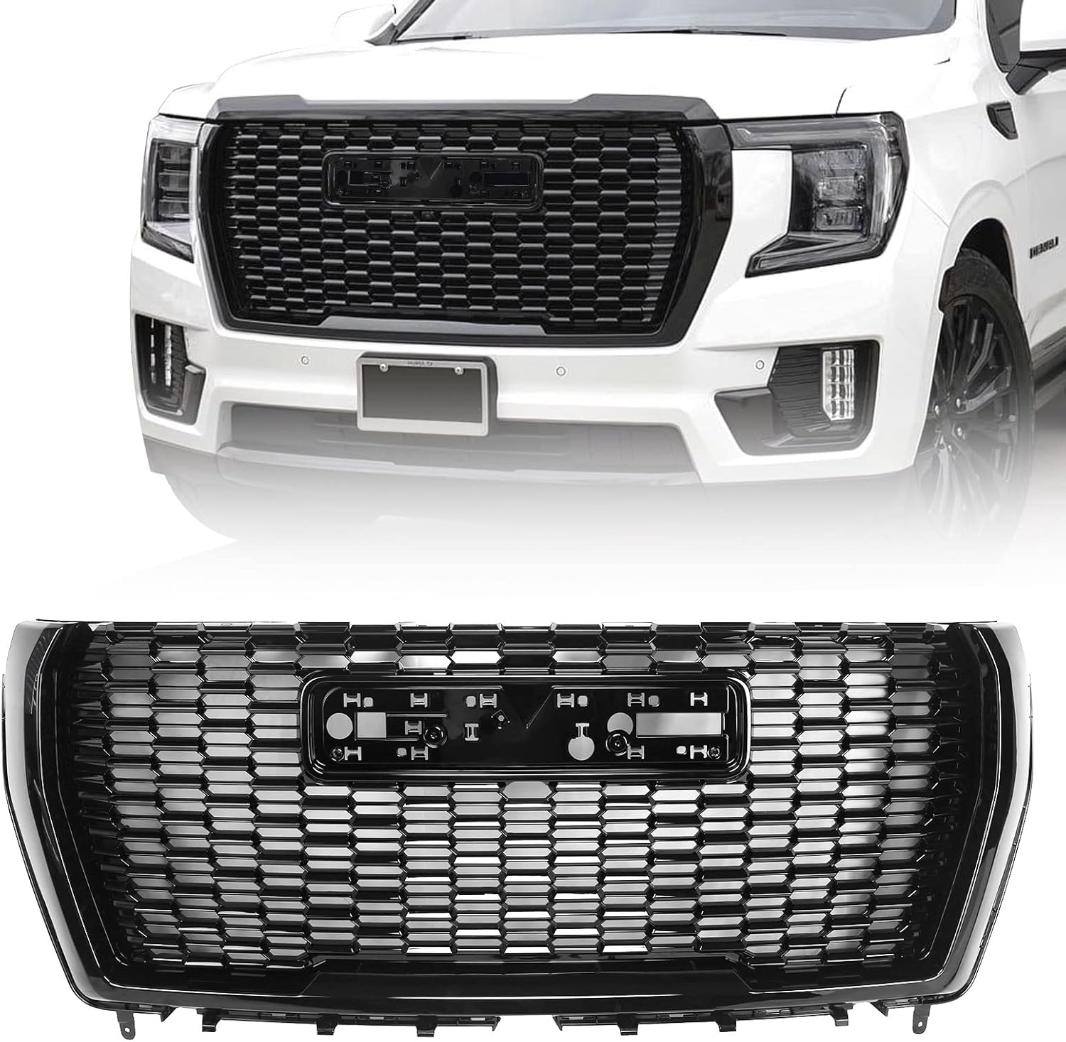 FIONE Front Bumper Grille Grill Compatible With 2021 2022 2023 GMC ...