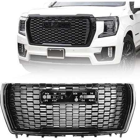 Amazon.com: Grille Compatible With 2015-2020 GMC Yukon XL, Denali Style ...