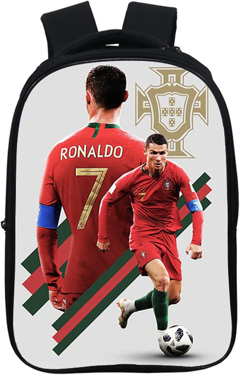 Amazon.com | Jefuzh Cristiano Ronaldo Graphic Backpack-Casual Travel ...