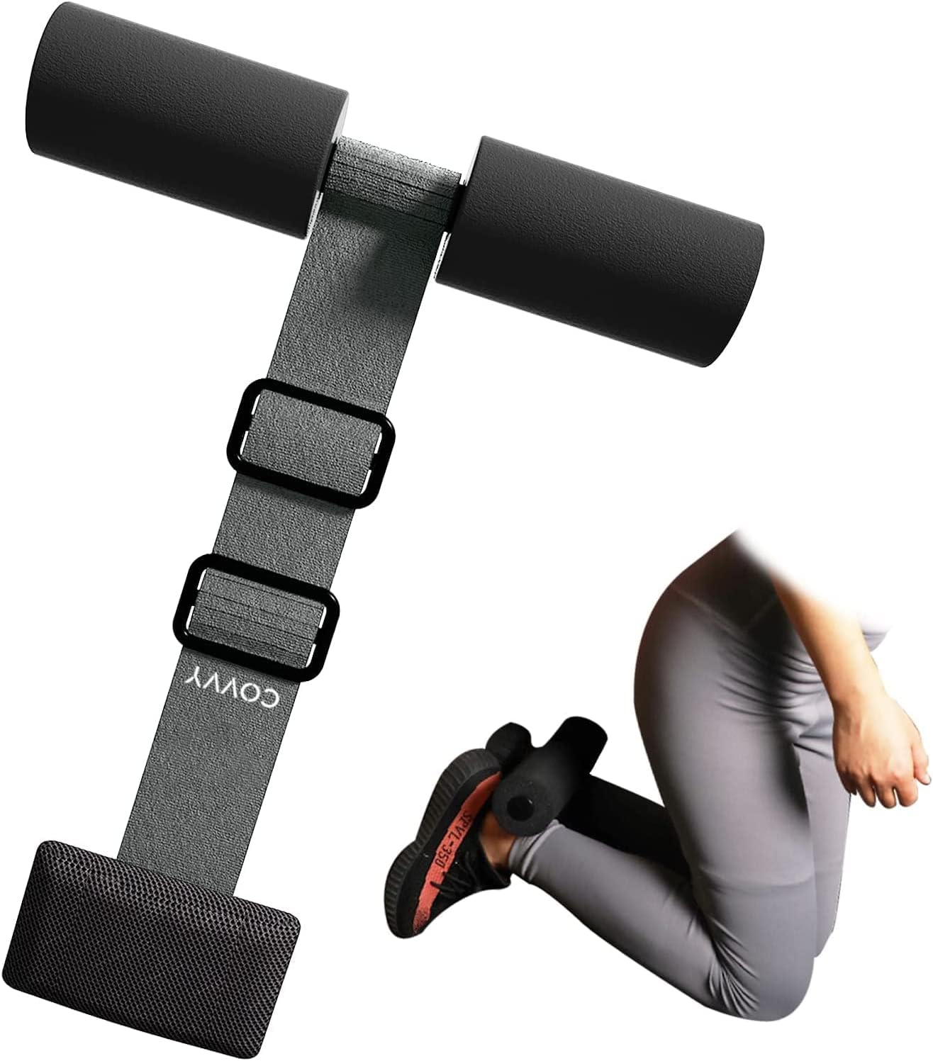 COVVY Adjustable Nordic Hamstring Curl Strap,Spanish Squats,Ab Workout ...