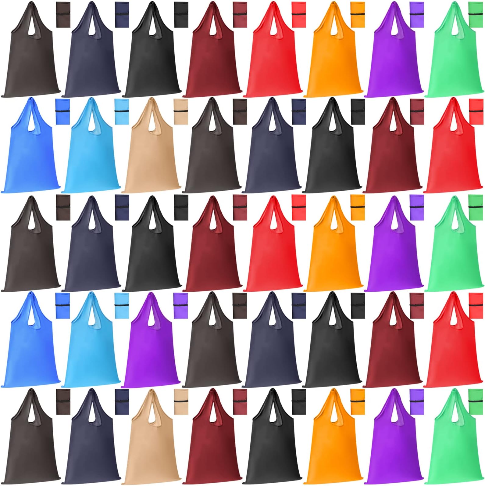Amazon.com: Paterr 30 Pack Mixed Color Reusable Shopping Grocery Bags ...