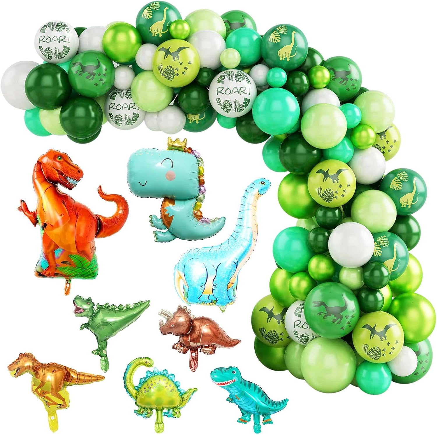 Amazon.com: Dinosaur Balloon Arch,100pcs Dinosaur Party Decorations ...