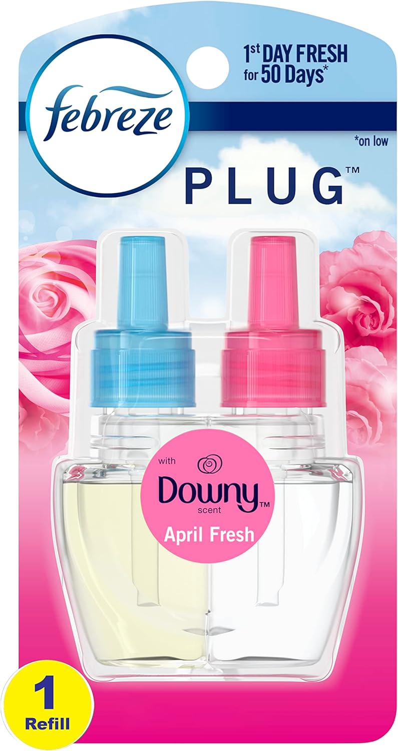 Amazon.com: Febreze Plug Air Freshener Scented Oil Refill, Downy April ...