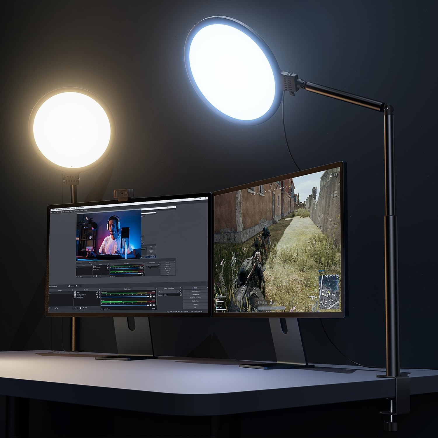 Amazon.com: Bekada Clip on Desk/Ring Light with Clamp for Video ...