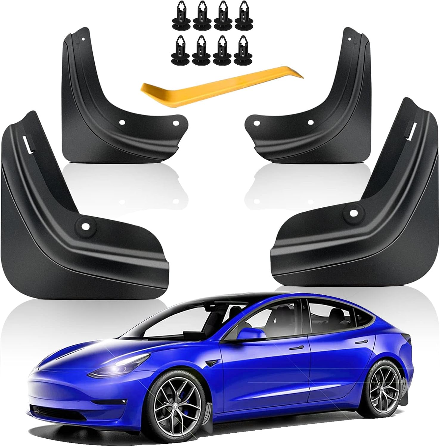 Amazon.com: Limsas Mud Flaps for Model 3,Tesla Model 3 Accessories,No ...