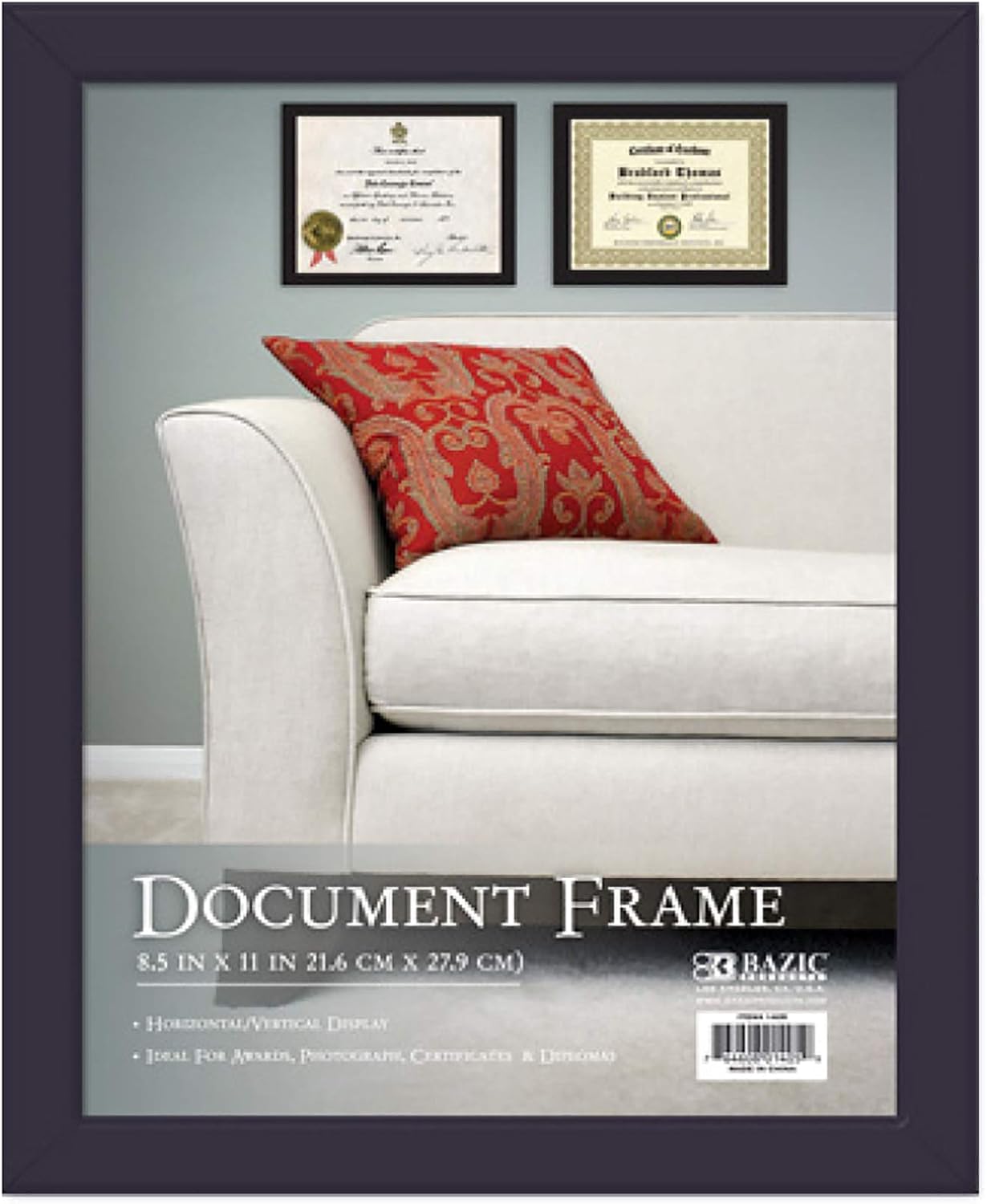 BAZIC Multipurpose Document Frame with Glass Cover, 8.5 x 11 Inch ...