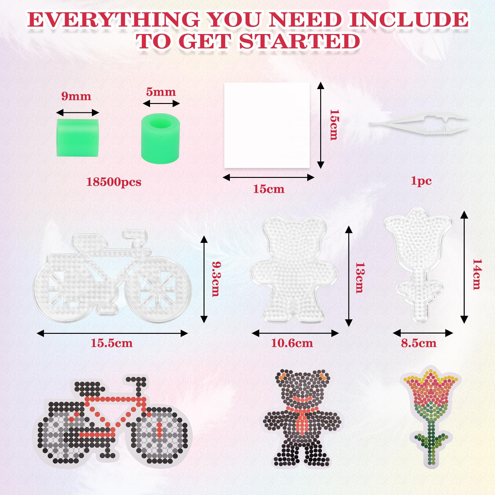 Snapklik.com : Quefe 19000pcs 18 Colors Fuse Beads Set