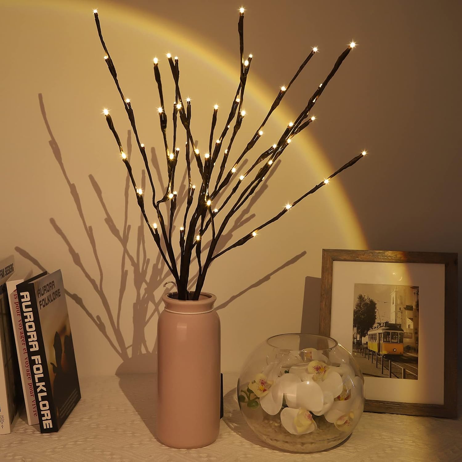 Tigrelight 3 Pack 60 LED Tree Branch Lights, 26 Inch Decorative Twig ...
