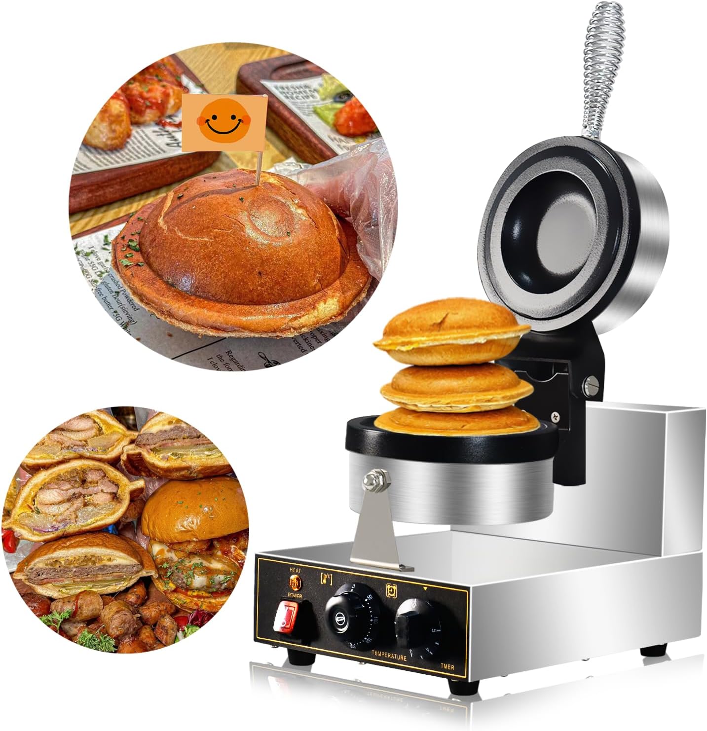 Ice Cream Burger Maker, UFO Burger Maker, Ice Cream Filling Waffle ...