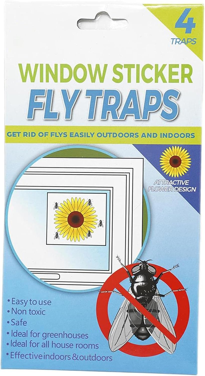 Dapetz ® 1pc Fly Stickers, Window Traps, Insect Killer Papers, Sticky ...
