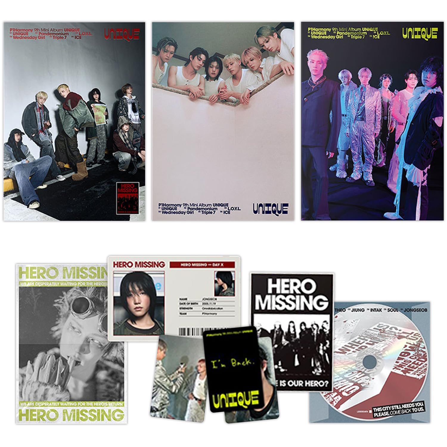 P1Harmony, P1Harmony, P1Harmony - UNIQUE 9th Mini Album (Photobook ...