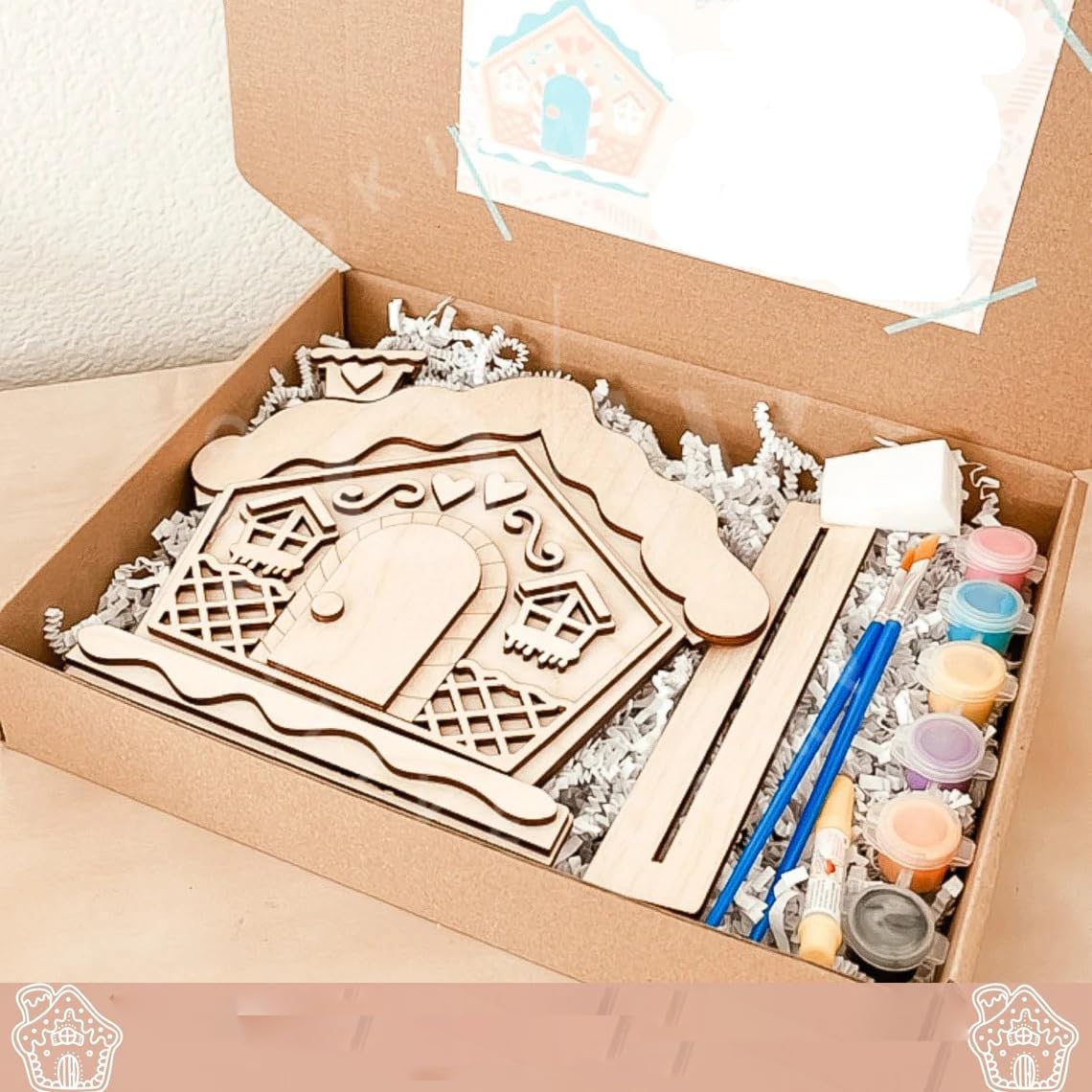 Buy American Elm Gingerbread House DIY kit Gingerbread House DIY kit, Wooden House for Kids ...