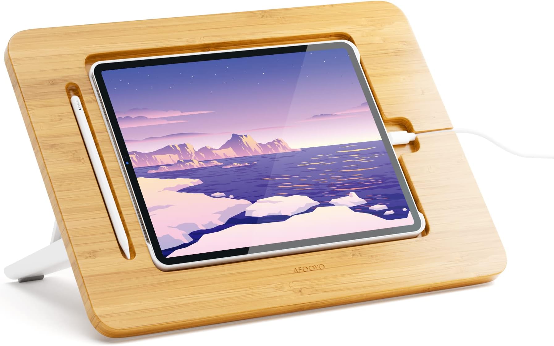 Amazon.com: AFOOYO Wooden Tablet Drawing Stand - Adjustable 5 Angle ...