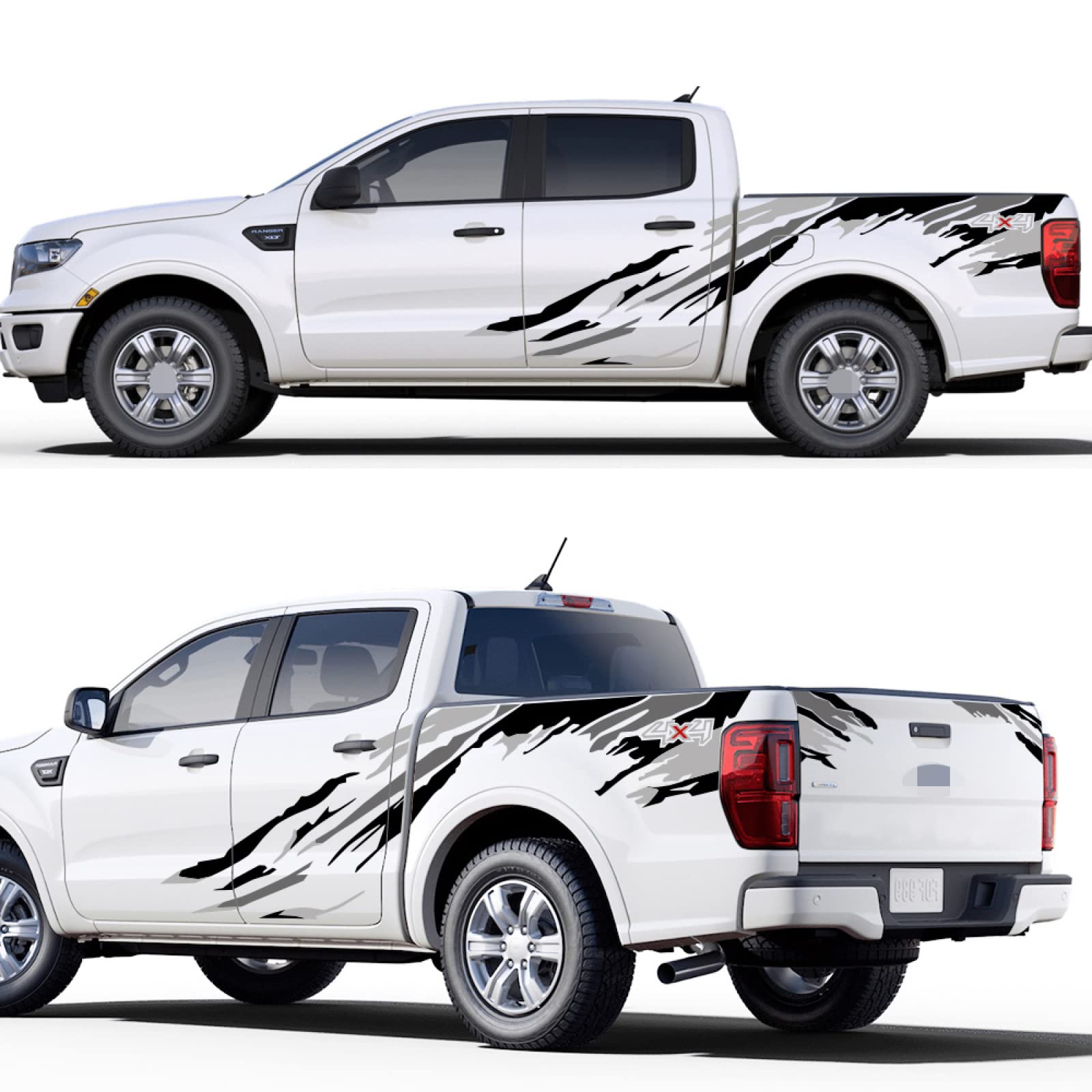 Buy Qwldmj Pickup Body Side Stickers For Ford Ranger Raptor Pickup For ...