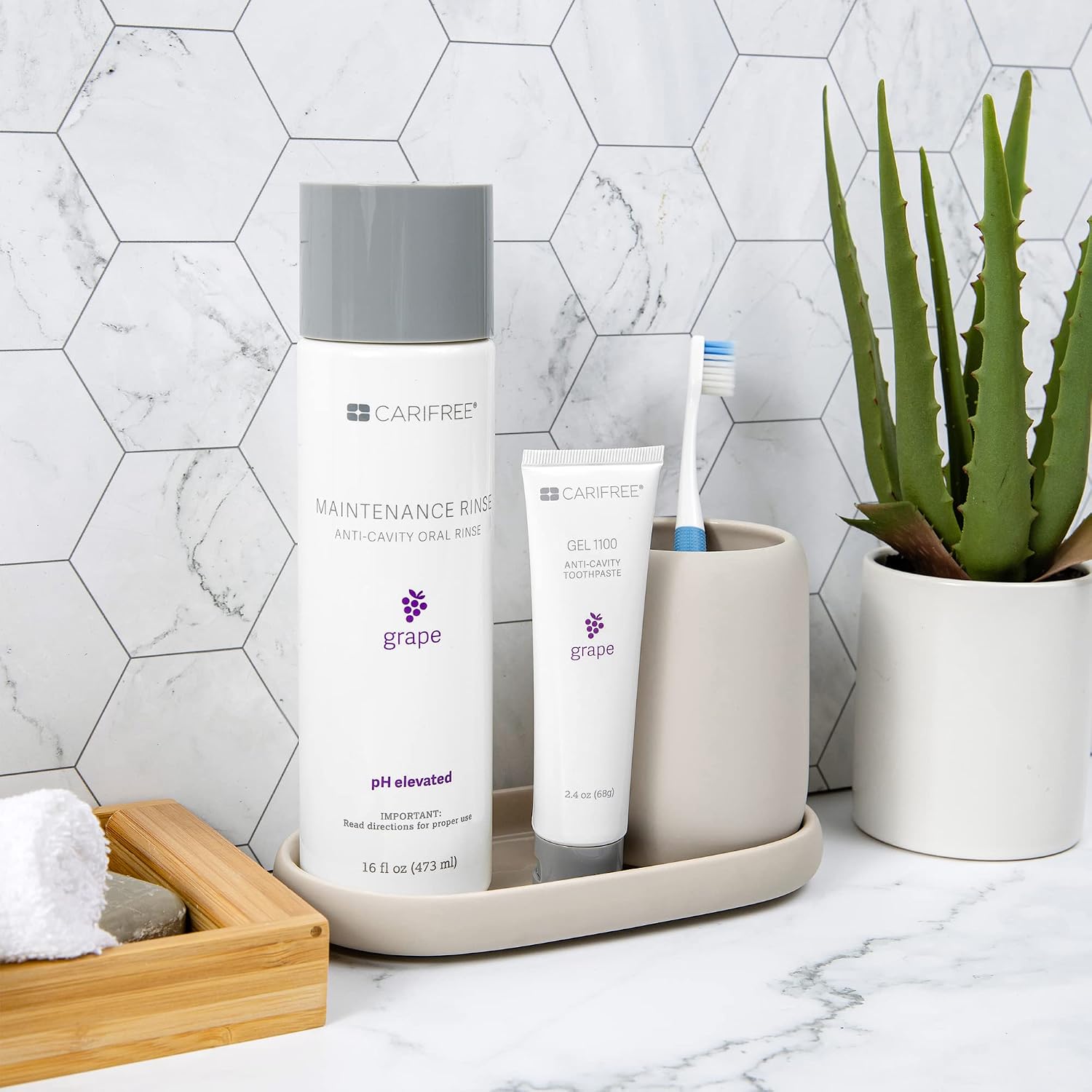 CariFree Kit de mantenimiento y prevención, uva Pasta de dientes y ...