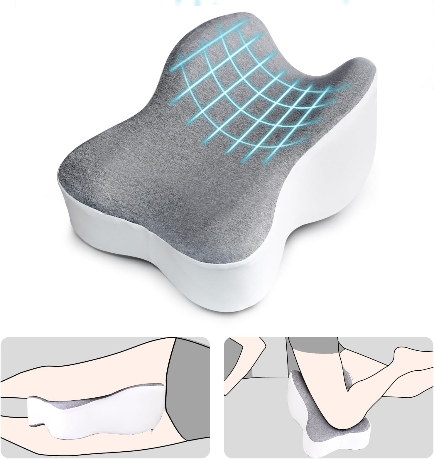 Amazon.com: GESTONE Knee Pillow for Side Sleepers,Knee Leg Pillow for ...