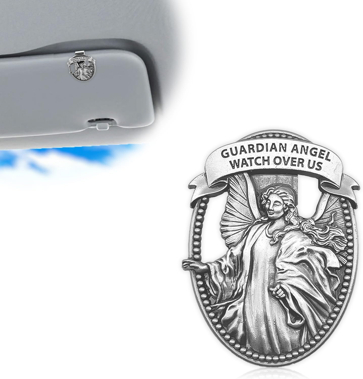 Amazon.com: NOTISH Cathedral Guardian Angel Car Visor Clip, Bless ...