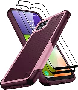 Amazon.com: Jeylly for Samsung Galaxy A22 5G Case with 2 Pack Screen Protectors, Dual Layer ...