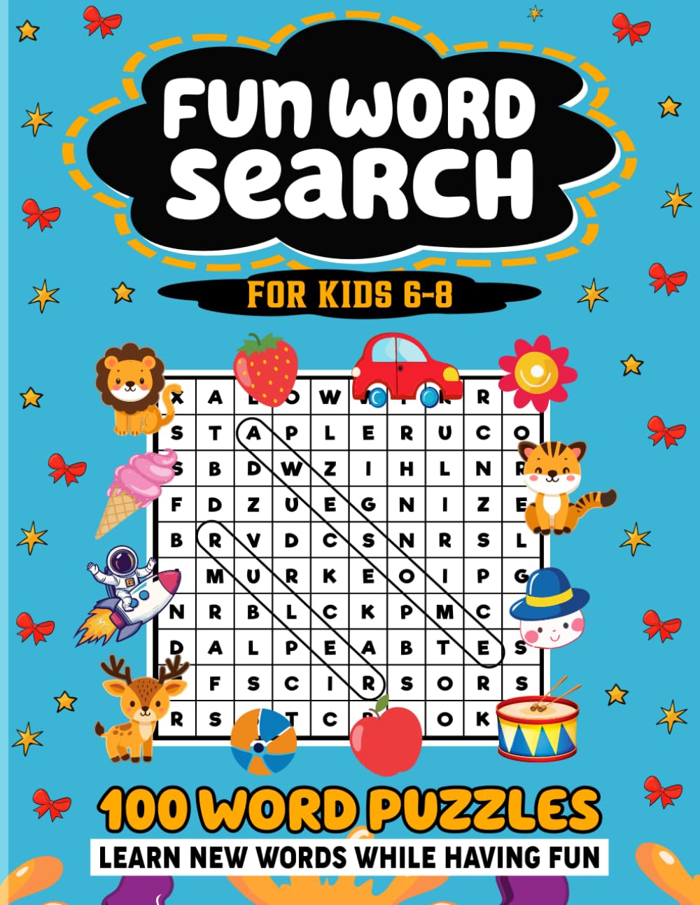 Fun Word Search For Kids 6-8: Search and Find Activity Book with 100 ...