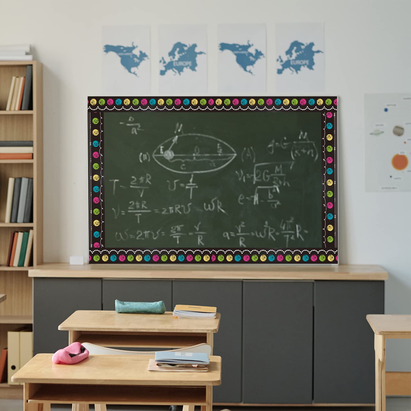 Snapklik.com : 12 Piece Magnetic Black Chalkboard Bulletin Board Border ...