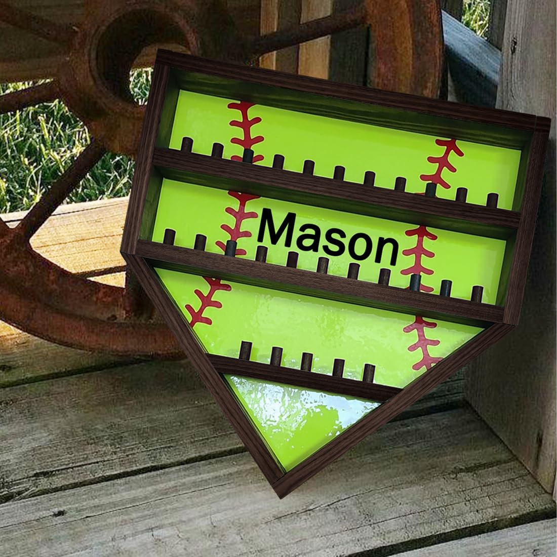 Amazon.com: Personalized Dad Baseball Softball Display Stand |Custom ...