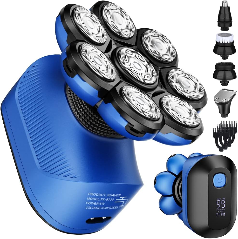 Amazon.com: Electric Head Hair Shaver, 8D Bald Head Shaver Cordless ...