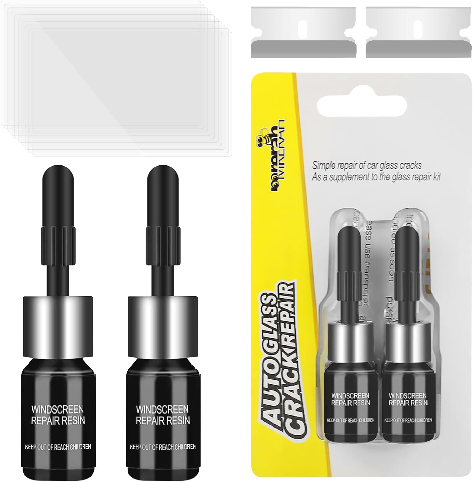 Amazon.com: Yourkar 2 PCS Windshield Repair Kit, Quick Repair Resin ...