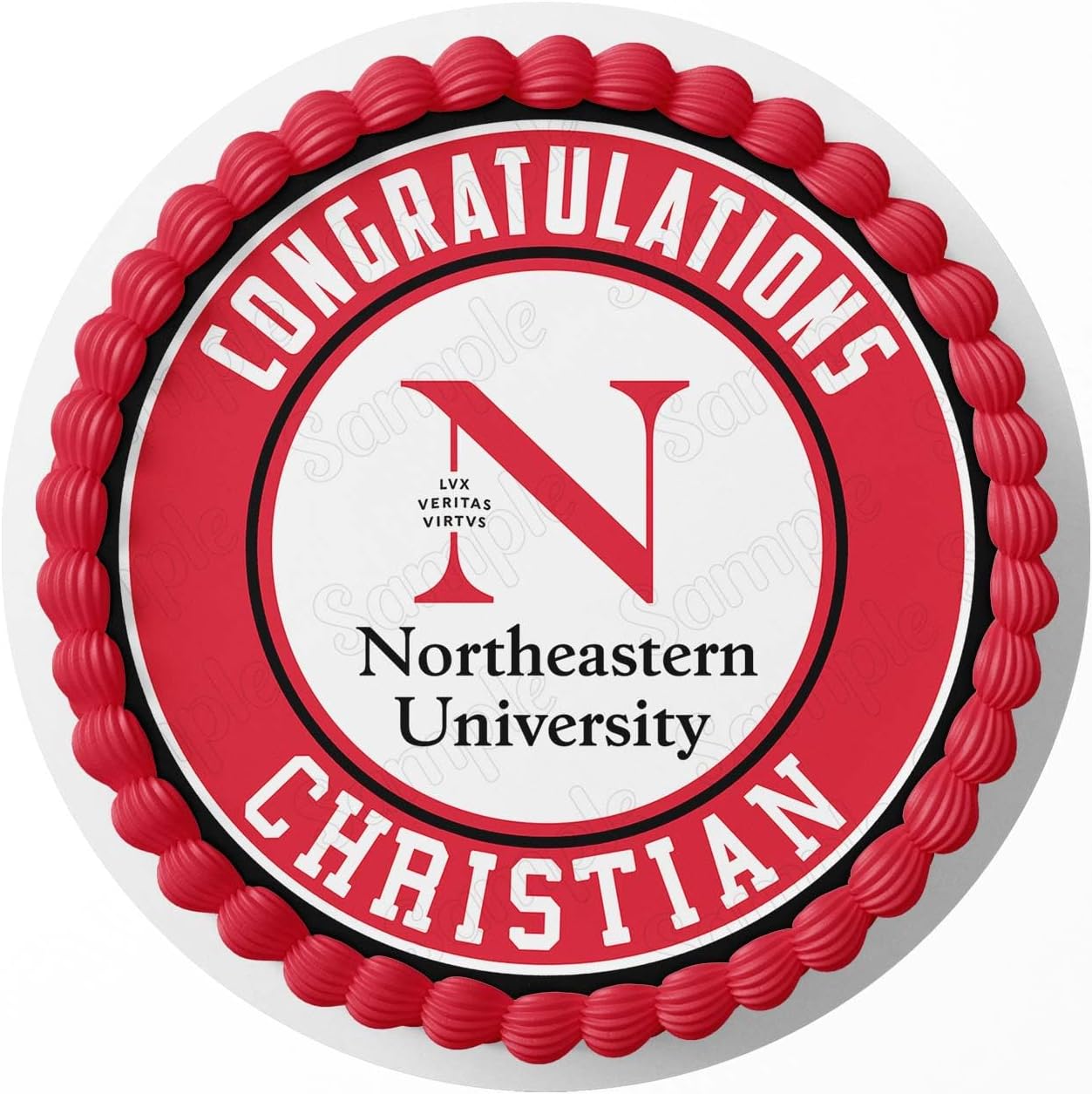 Amazon.com: Cakecery Northeastern University Edible Cake Topper Sheet ...