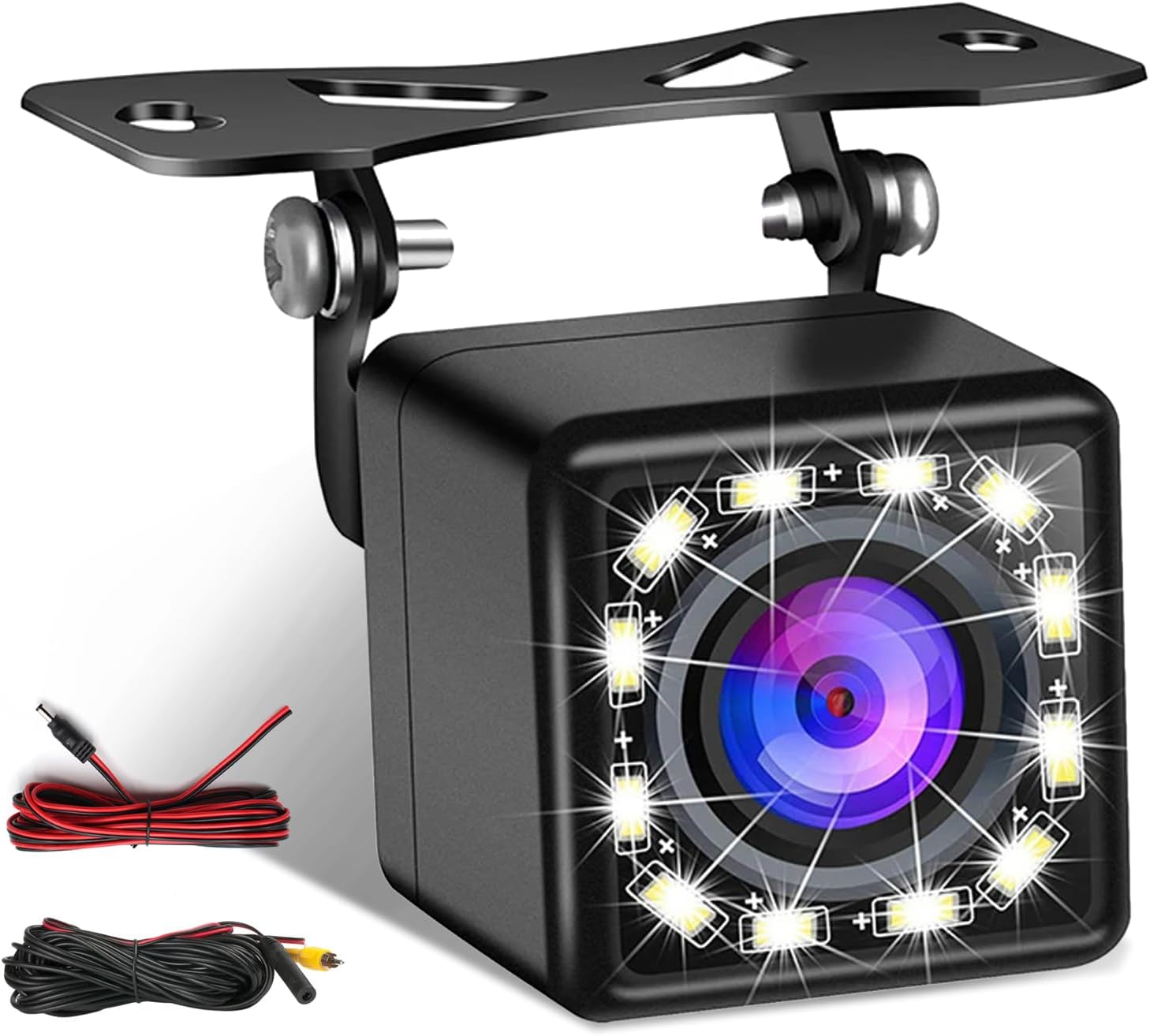 Amazon.com: PLGEBR 5 Pin HD Car Rear View Camera Reverse 4LED Night ...