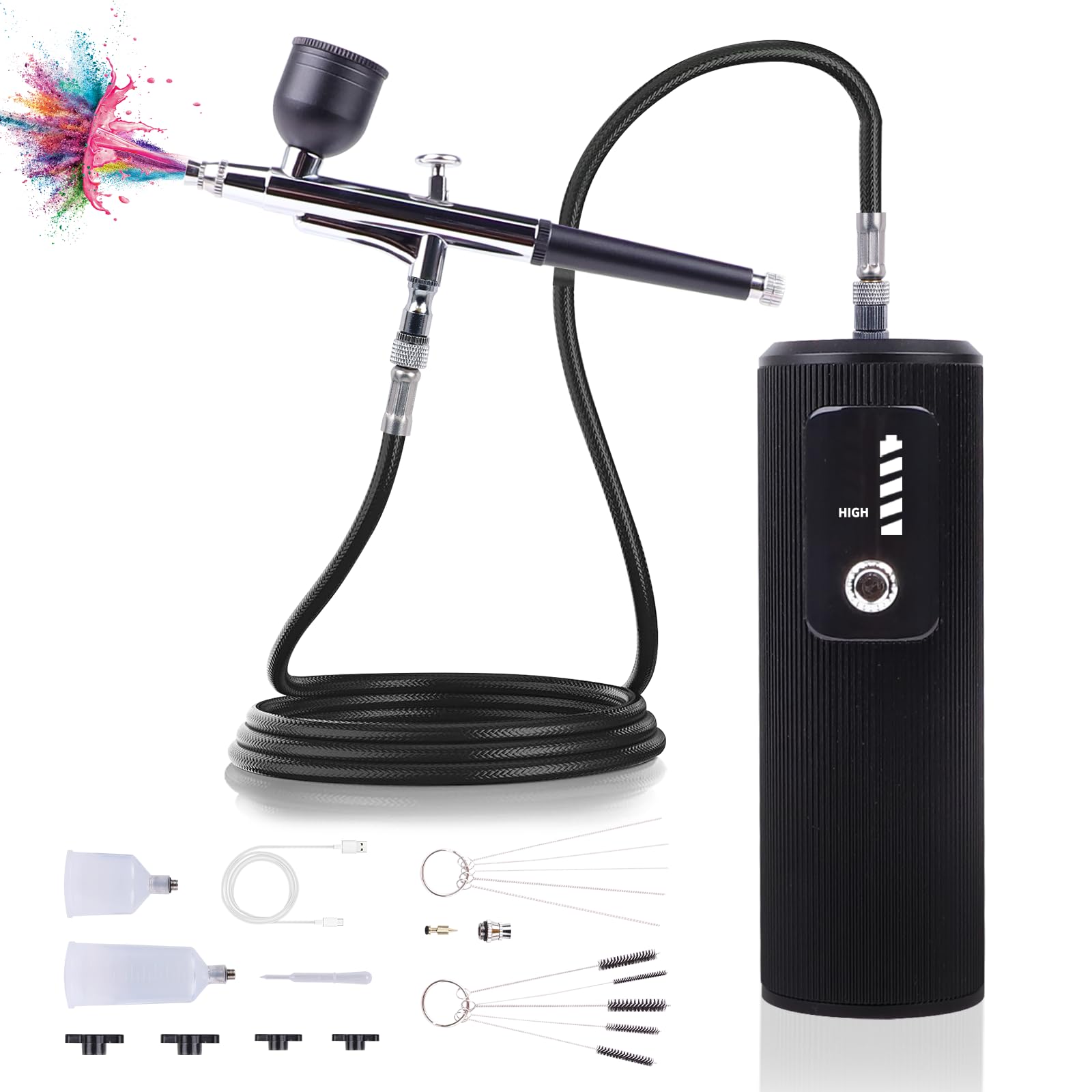 Amazon.com: Eazy2hD Airbrush Kit for Nail With Compressor-Cordless ...