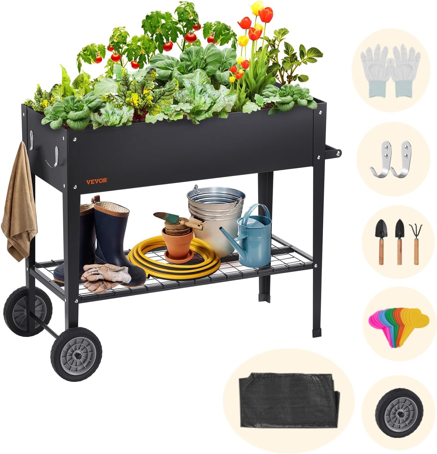 Amazon.com: VEVOR Raised Planter Box with Legs and Wheels, Larger Size ...
