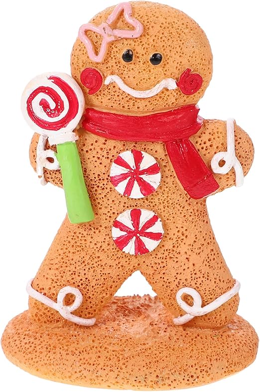 Amazon.com: ABOOFAN Christmas Tabletop Decorations Resin Gingerbread ...