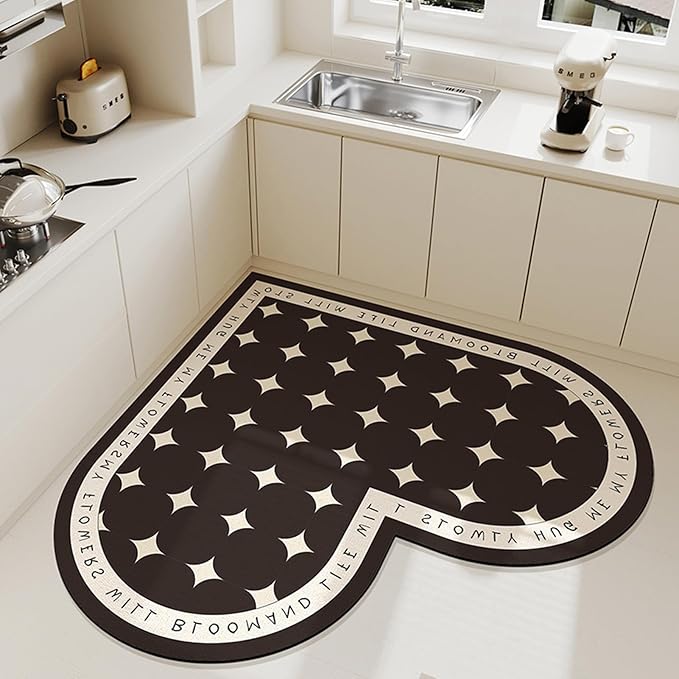 Amazon.com: Eanpet Heart Shaped Kitchen Rug Nonslip Washable Kitchen ...