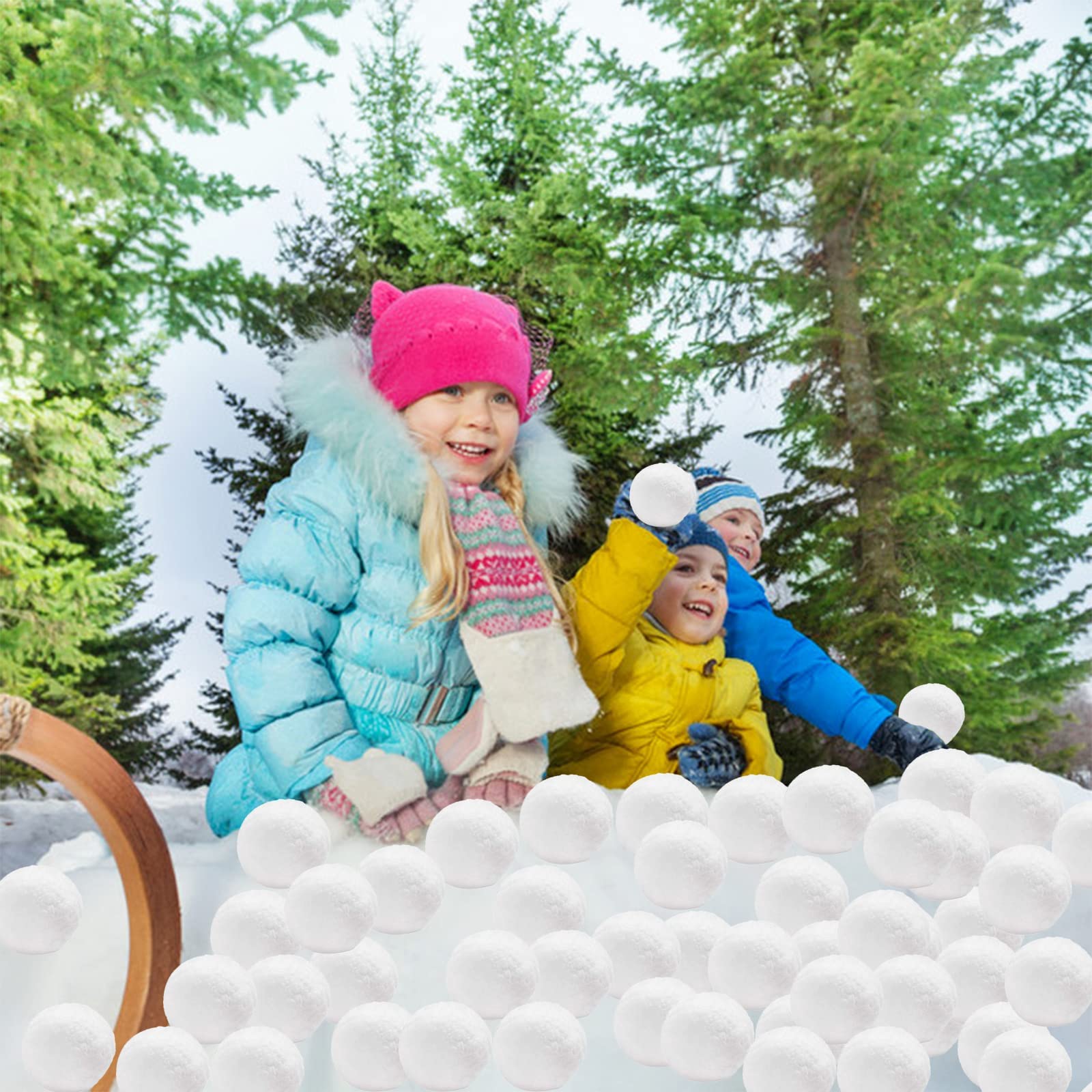 Snapklik.com : 50 Pack Kids Snowball Indoor Snowball Fight,Fake ...