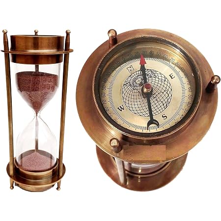 Amazon.com: 5" Decorative Brass Sand Timer Hourglass with Antique ...