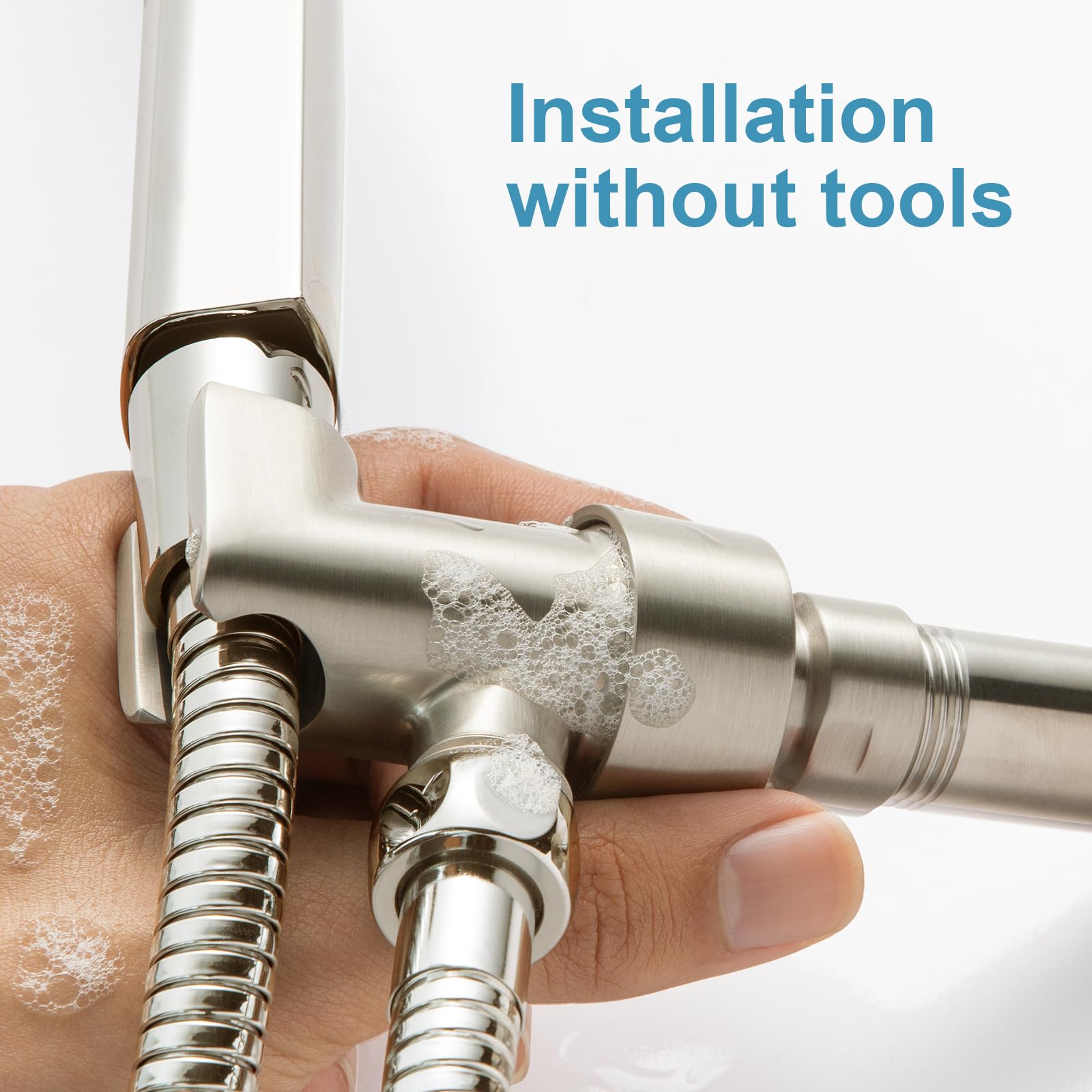 Snapklik.com : OFFO Shower Head Holder All Metal For Handheld Shower ...