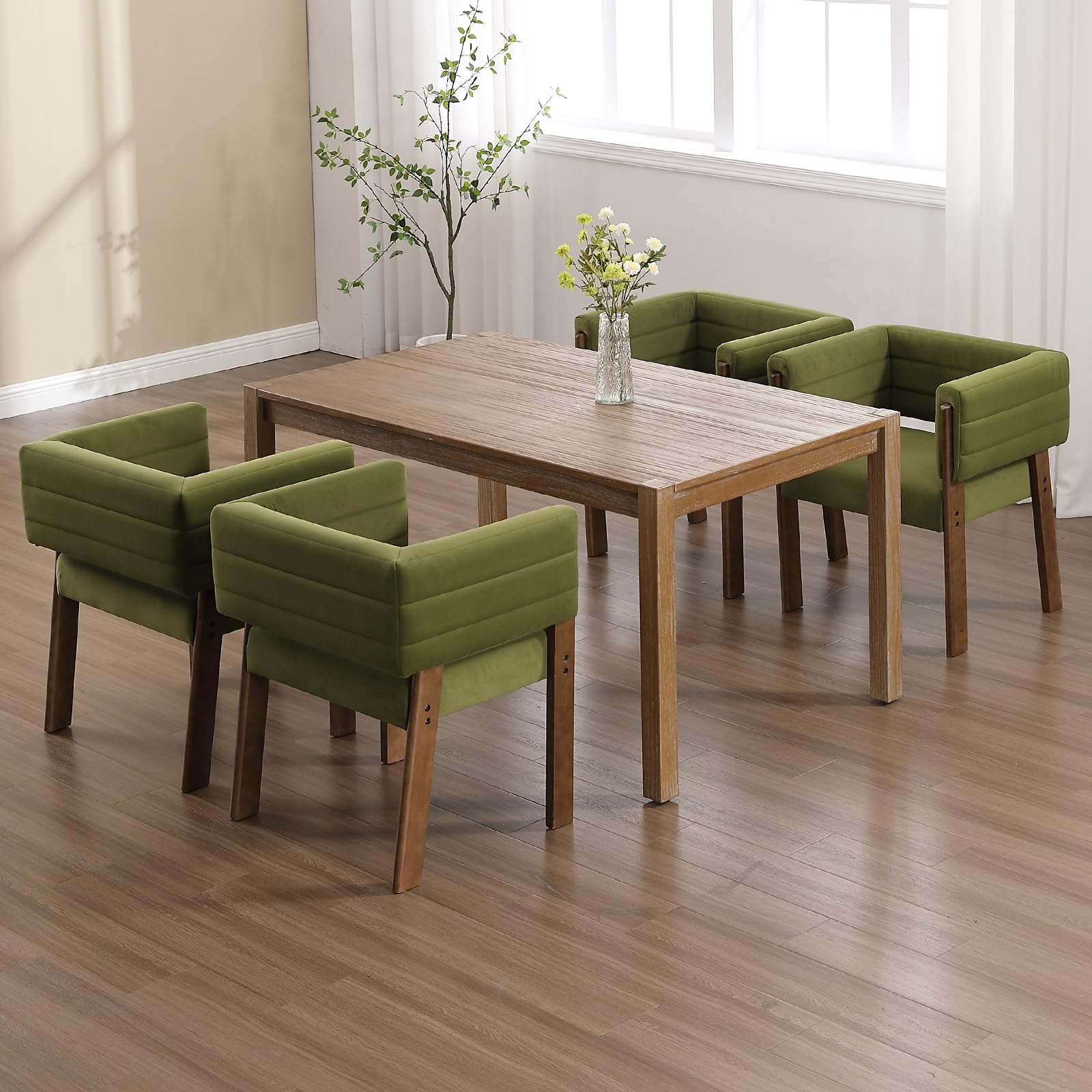 Amazon.com - Guyou Mid Century Modern Barrel Dining Chairs Set of 4 ...