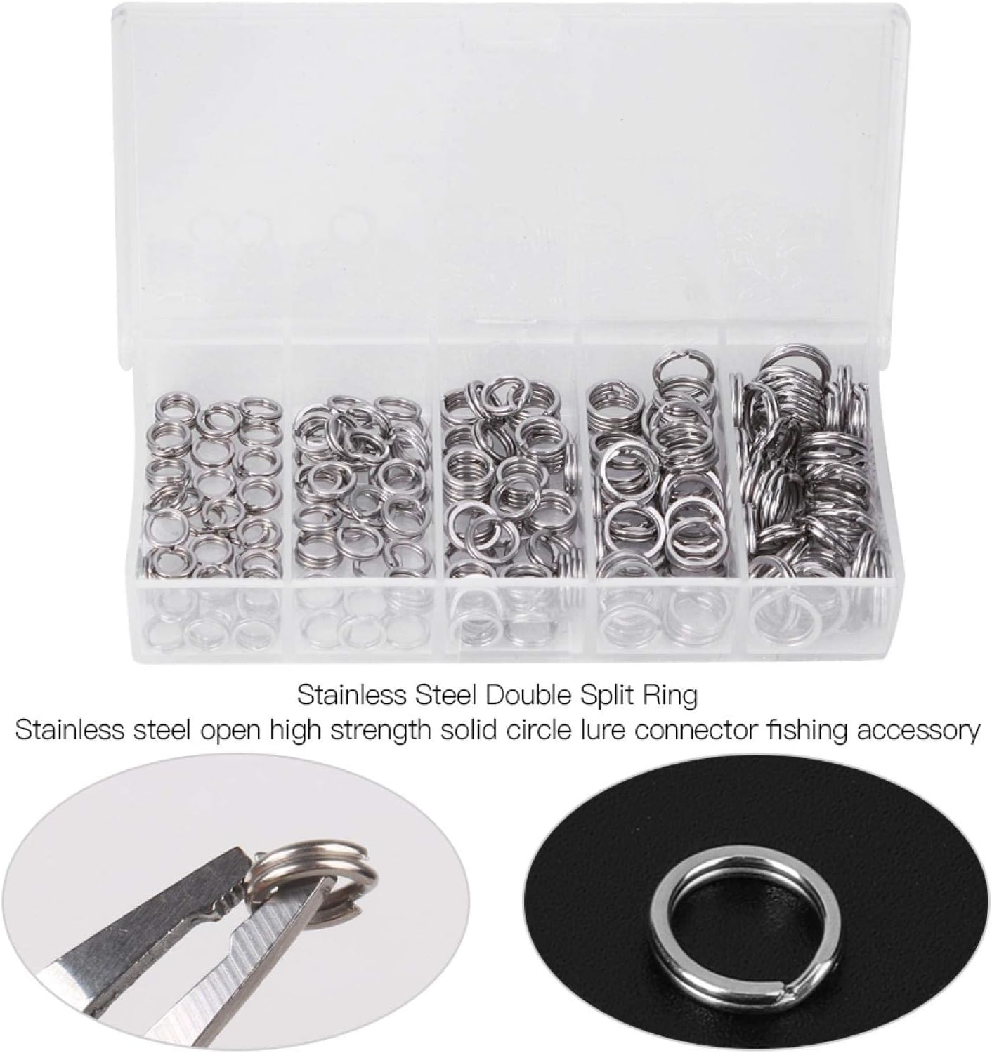 Double Split Ring, Easy to Carry Double Split Ring Plastic Case Set,for ...