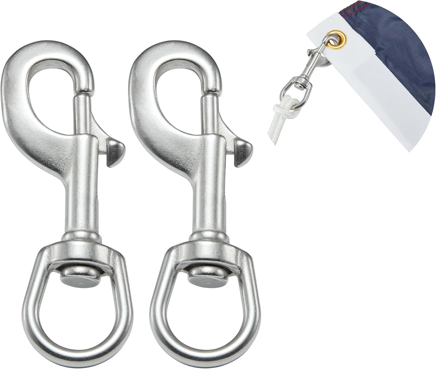 Amazon.com : FUNNANS 2 Pcs Flag Swivel Snap Hooks, 316 Marine Grade ...